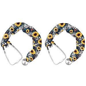 Uorisanigo Sunflower Leopard Stethoscope Cover Sleeve Animal Nurse and Doctor Stethoscope Covers Set of 2 Stethoscope Protective Cover Soft Fabric Stethoscope Accessories