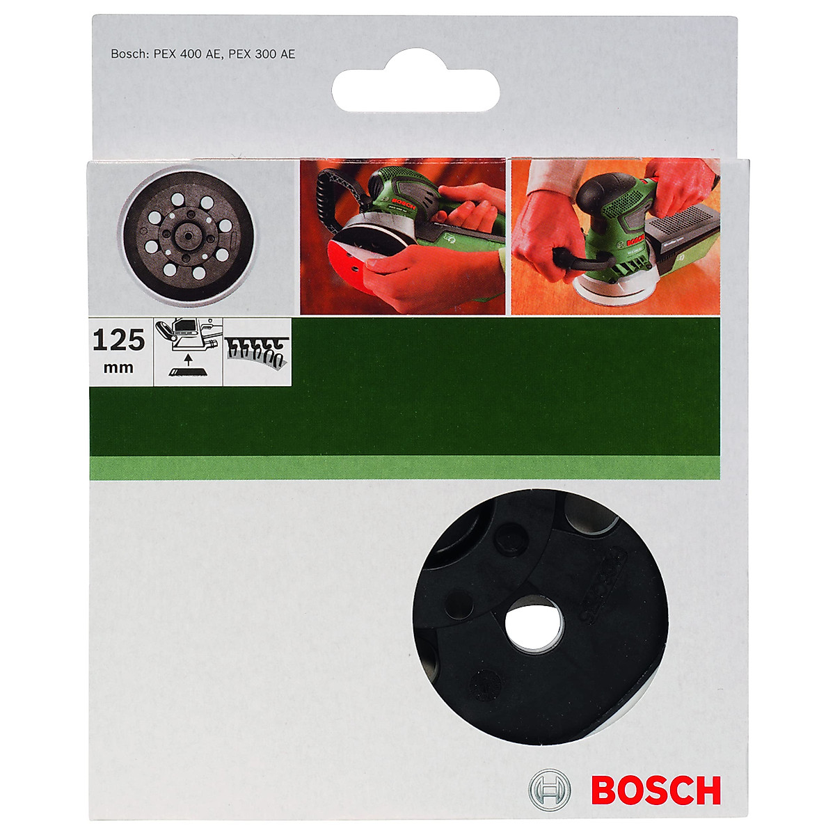 Bosch 1x Sanding Pad (Ø 125 mm, Medium Hard, with Hook and Loop System, Accessories for Random Orbital Sander)