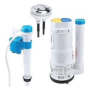 T Tulead Toilet Dual Flush Valve,Fill Valve,Push Button,Toilet Repair Kit 210mm Height, for 255-305mm Toilet Tank
