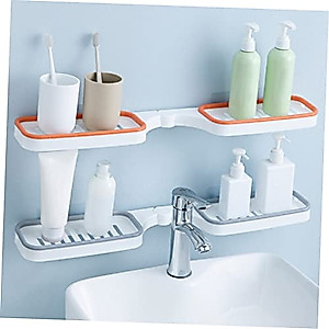 DOITOOL 1pc Corner Shelf Sink Storage Rack Bathroom Corner Organizer Bathroom Draining Rack Pp Commodity Shower Rack