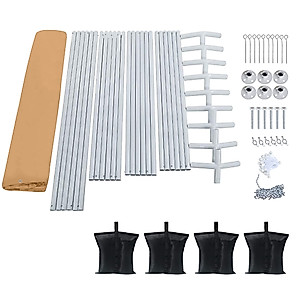 ASTEROUTDOOR 10x20 Feet Heavy Duty Carport with Removable Sidewalls & Doors Portable Garage Car Canopy Boat Shelter Tent for Party, Wedding, Garden Storage Shed 8 Legs, Gray