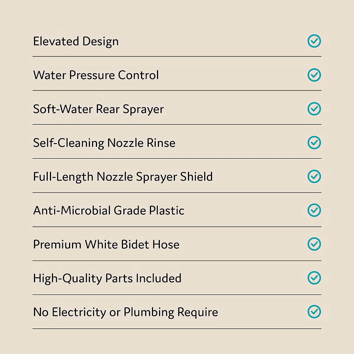 WHISPER – Bidet Toilet Seat Attachment – Self Cleaning Bidet for Toilet – Bathroom Bidet w/Water Pressure Dial – Non-Electric, Full Length, Auto Retracting Nozzle – Stain Resistant Bidet Sprayer