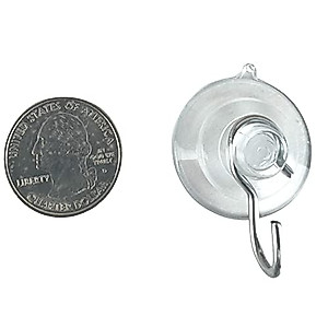 SCB-12 Pak Small 1 1/8-inch Pennsylvania Heavy Duty Suction Cup Hooks for Glass Windows. Signs Holiday Ornaments Suncatchers