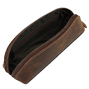 The Antiq: Pencil Pouch, Zipper Pencil Case, Leather Pencil Case, Pencil Bag Pouch With Zipper Pen Holders Handmade, Pen & Marker Case, Pencil Case for Artists & Professionals MRD-ZPC-004 0