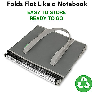 XL Insulated Reusable Grocery Bags (2-Pack) - Premium Quality Cooler Bags with Hard Bottom Insert - Stands Upright, Machine Washable, Sturdy Zipper - Insulated Bag for Hot or Cold, Food Delivery Bag