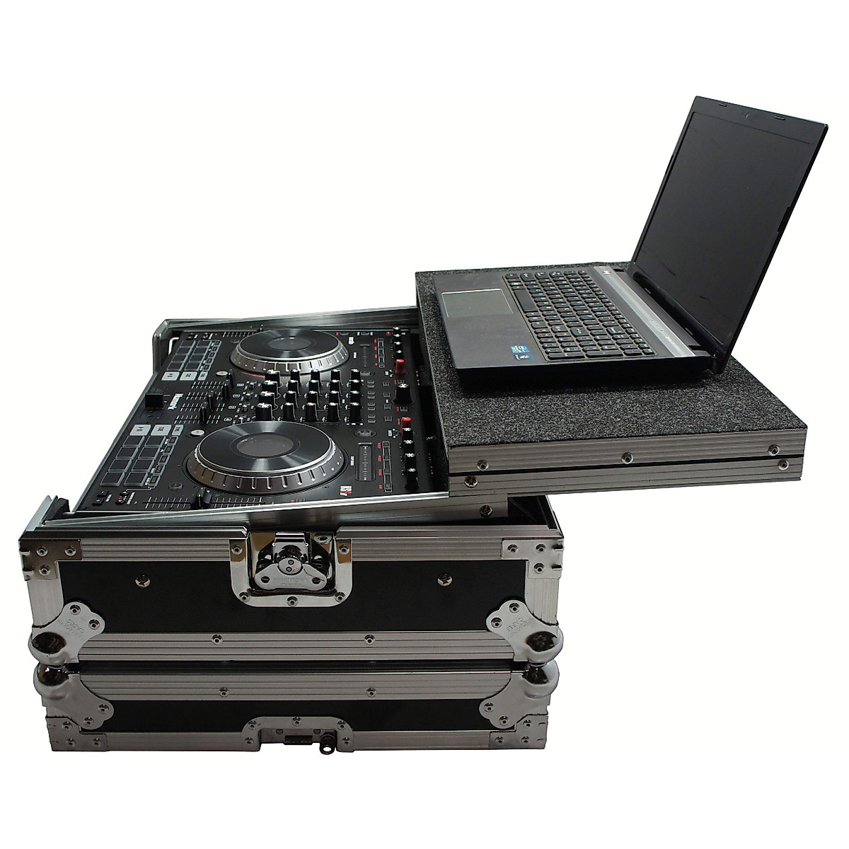 Harmony Audio HCNS6IILT Flight Glide Laptop Stand DJ Custom Case Compatible with Numark NS6 II