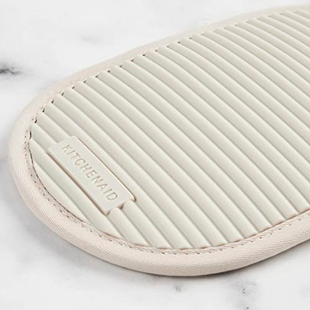 KitchenAid KA GB Ribbed Soft Silicone Pot Grabber 2-Pack Set, 5"x8", Milkshake