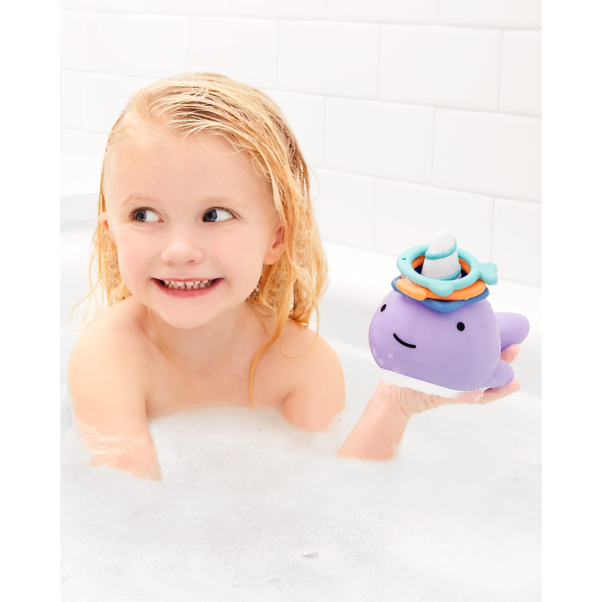 Skip Hop Baby Bath Toy, Zoo Narwhal Ring Toss