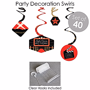 Big Dot of Happiness Red Carpet Hollywood - Movie Night Party Supplies - Banner Decoration Kit - Fundle Bundle