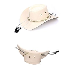 GEEDAR 2 Packs Cowboy Hat Rack for Trunk, Cowboy Hat Holder for Car, Saver Hat Clip for Western Hats Sliver
