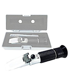 Azzota Portable 0-5% Brix Refractometer, with ATC, Heavy-Duty