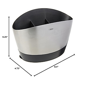 OXO Good Grips Stainless Steel Utensil Holder 8.4" x 4.75" x 6.25"
