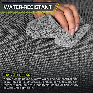 ProsourceFit Extra Thick Puzzle Exercise Mat , EVA Foam Interlocking Tiles for Protective, Cushioned Workout Flooring for Home and Gym Equipment, Grey - 3/4 inch - 24 Sq Ft - 6 Tiles