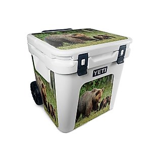 MightySkins Skin Compatible with Yeti Roadie 48 Wheeled Cooler - Grizzly | Protective, Durable, and Unique Vinyl Decal wrap Cover | Easy to Apply, Remove, and Change Styles | Made in The USA