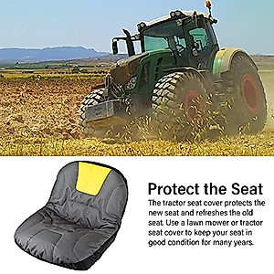 EMVANV Lawn Mower Seat Cover, Garden Protective Case Seat Cover, Heavy Duty Elastic Band Lawn Mower Anti Slip Seat Cover, Waterproof Tractor Seat Cover for Riding Lawn Mower(Grey)