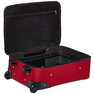 American Tourister Fieldbrook XLT Softside Upright Luggage, Red/Black, 3-Piece Set (BB/21/25)