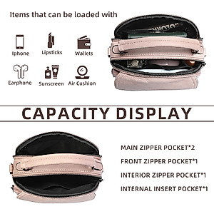 Love Deliver Crossbody Bags for Women Small Leather Purses for Ladies Shoulder Bag with Detachable Straps