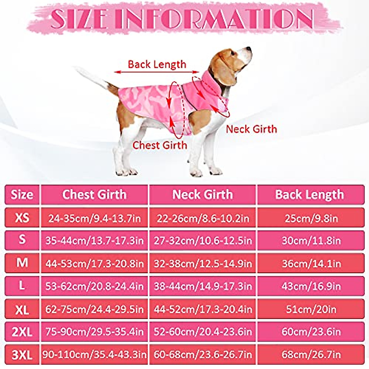 Dora Bridal Reversible Dog Jacket Dog Coat-Camouflage Dog Winter Coat with Leash Hole-Polar Fleece Dog Coats for Small Dogs-Windproof Camo Dog Cold Weather Coats-Winter Coats for Dogs-Camo Pink-s