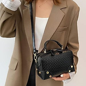 Trendy bag 2022, crossbody satchel bag for women, medium size sling purse, handbag, shoulder bag, messenger bowler bag (Grey Gray