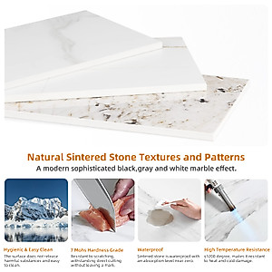 Wisfor Nesting Side Table Set of 2 Gold Marble Nesting Accent Table Set with Sintered Stone Desktop for Living Room