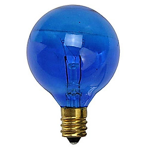 Northlight Pack of 25 Incandescent Blue G40 Globe Christmas Replacement Light Bulbs - 7 Watts