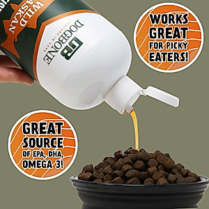 DogBone Wild Alaskan Fish Oil for Dogs 32 oz | Salmon Oil for Dogs | Dog Fish Oil | Omega 3 for Dogs | Dog Joint Supplement | Dogs Vitamins and Supplements | Salmon Oil for Dogs Skin and Coat