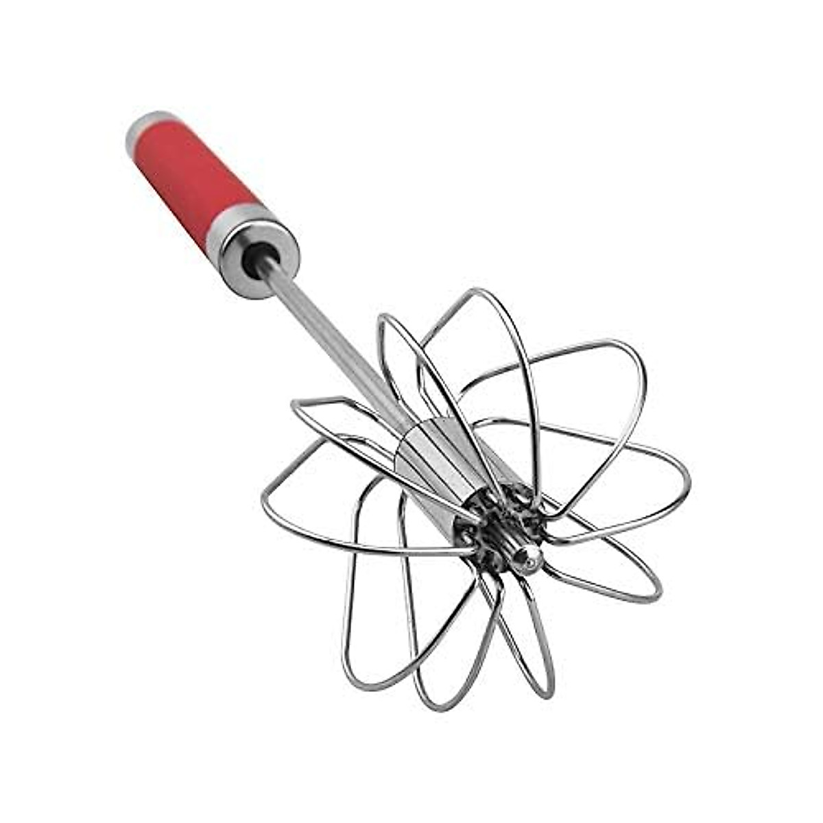 Stainless Steel Semi-automatic Egg Whisk - 3PCS Hand Push Rotary Whisk Blender (3 Colors)