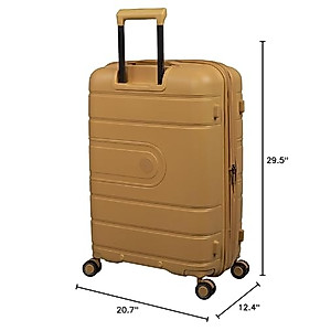 it luggage Eco Tough 30" Hardside Checked 8 Wheel Expandable Spinner, Honey Gold