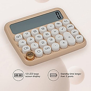 Standard Calculator 12 Digit,Desktop Calculator with Large Display and Buttons,Mechanical Feeling Calculators for Office,Basic Calculator for Home School with Automatic Sleep