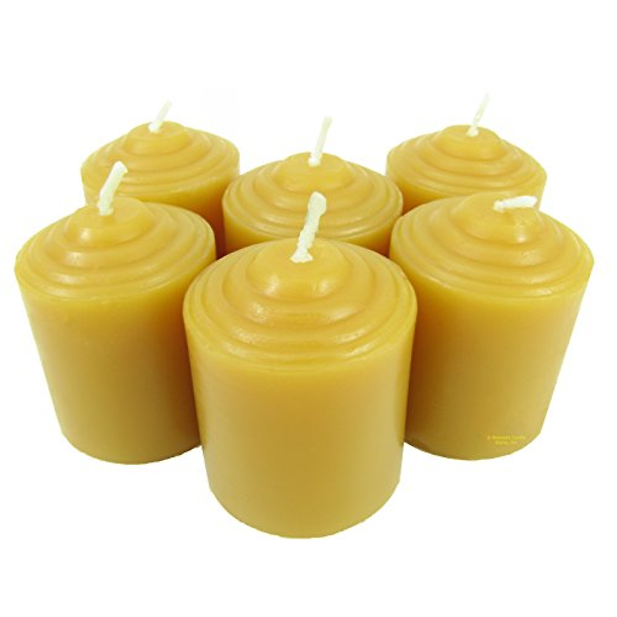 Beeswax Candle Works, 10-Hour Votives (Pack of 6) 100% USA Beeswax