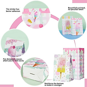 WERNNSAI Bee Goodie Bags - 24 PCS Honey Bee Party Supplies Gift Bags for Kids Girls Birthday Baby Shower Bumble Bee Party Favor Bags with Stickers