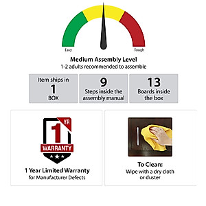 Novogratz Regal Turntable Stand/End Table, Walnut