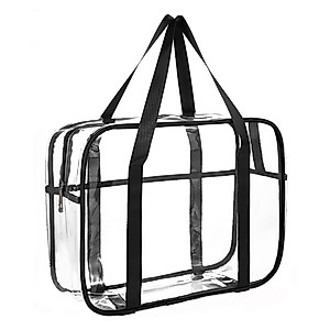 ONEGenug Clear Toiletry Bag Thick Transparent Cosmetic Bag Waterproof Makeup Artist Large Bag Diaper Case Luggage Organizer Storage Easy Clean Large