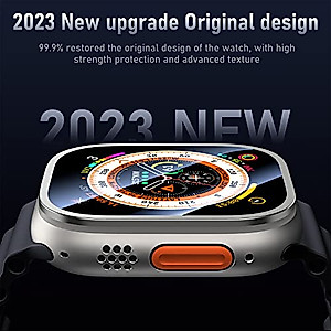 BAZO for Apple Watch Ultra 2 / Ultra Screen Protector 49mm, [2 Pack] Titanium Alloy Frame with 9H Tempered Glass Anti-Scratch HD Waterproof Free Bubble for iWatch Ultra 49mm, Original