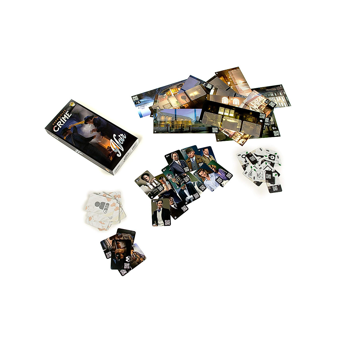 Chronicles of Crime Noir Board Game EXPANSION - Dive into a Noir Detective Adventure! Cooperative Mystery Game for Kids and Adults, Ages 14+, 1-4 Players, 60-90 Min Playtime, Made by Lucky Duck Games