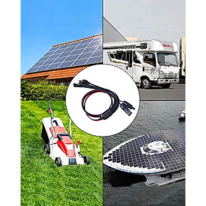 FellDen Solar Panel Connector, 4-in-1 Solar Cable Anderson XT60 DC7909 DC5521 Solar Extension Cable for Solar Panel & Solar Power Staion 1.5M/4.92FT