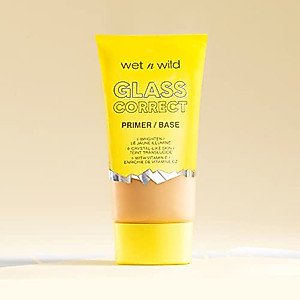 wet n wild Prime Focus Glass Skin Correct Primer, Bright Crystal Finish, Yellow