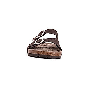 MUK LUKS Women's Terra Turf Marla Flat Sandal, Chocolate, 10