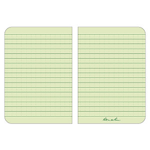 Rite in the Rain Weatherproof Soft Cover Pocket Notebook, 3 1/2" x 5", Green Cover, Universal Pattern (No. 954)