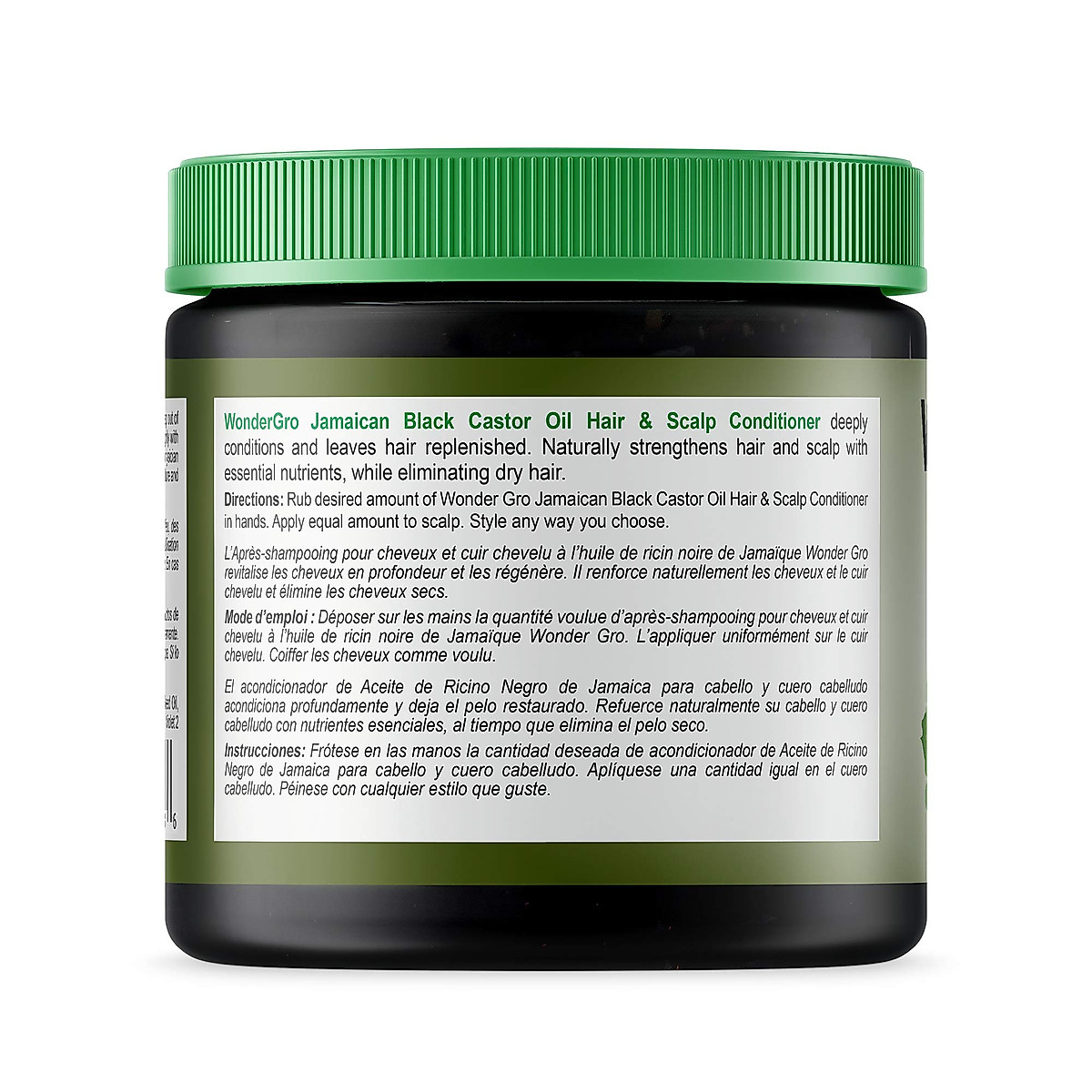 Jamaican Black Castor Oil Hair Grease Styling Conditioner, 12 fl oz - Great for Strengthening - Mega Hair Growth Therapy by Wonder Gro