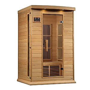 DYNAMIC SAUNAS Maxxus MX-K206-01 Elite 2-Person Near Zero EMF (Under 2 MG) FAR Infrared Sauna, (Canadian Hemlock) Curb Side Delivery