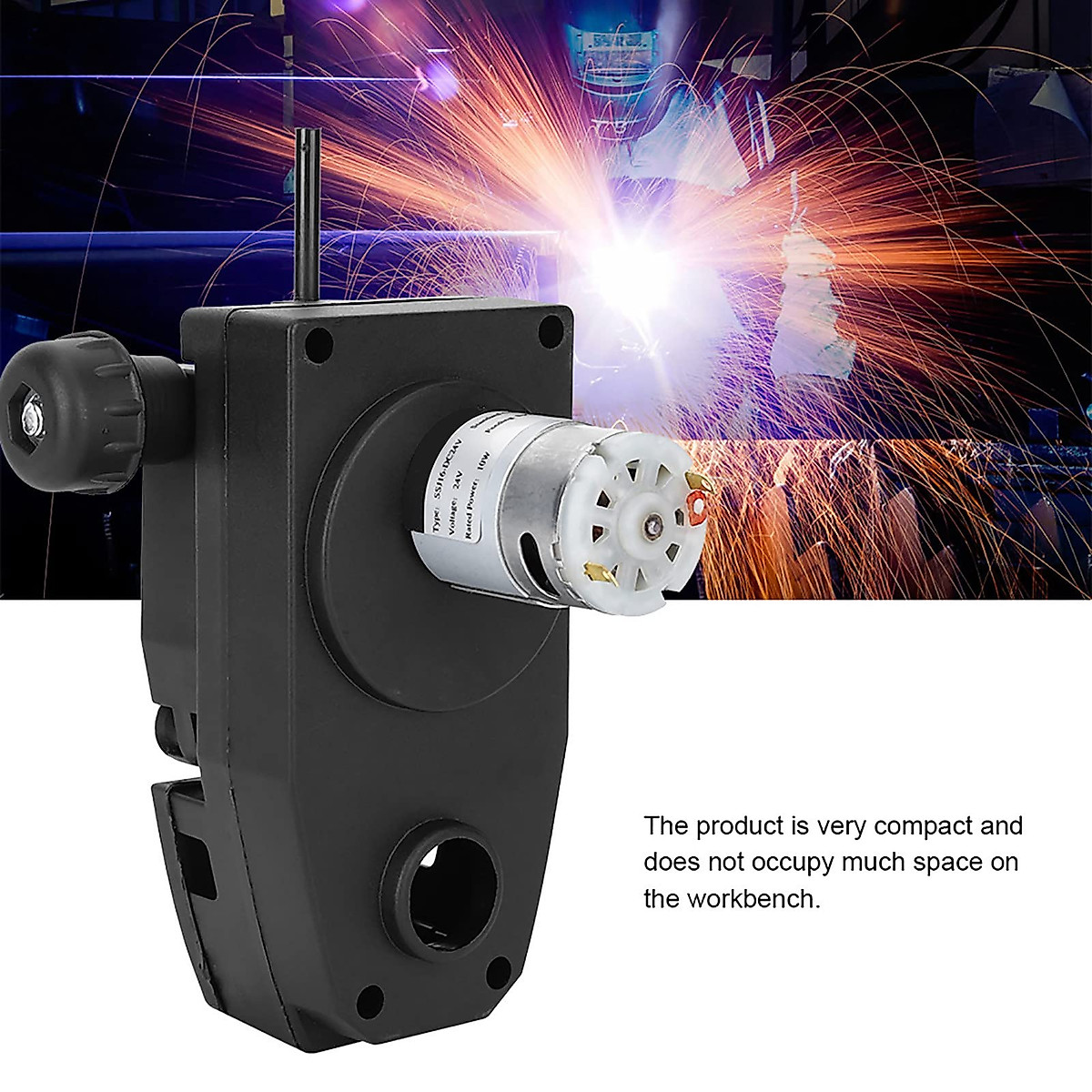 Kadimendium Mig Welder Roll Wire Feed Motor Automatic Feed 0.8/1.0mm Soldering Wire Feeder Machine DC 24V 10W Flux Core Wire for MIG Welder
