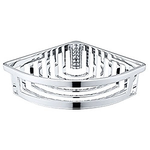 Bathroom Corner Shower Caddy, Triangle Wall Mounted Shower Shelf Corner Shower Basket Caddy,Drilling Kitchen Racks Shower Organizer for Bathroom,Toilet, Dorm, Kitchen,Chrome