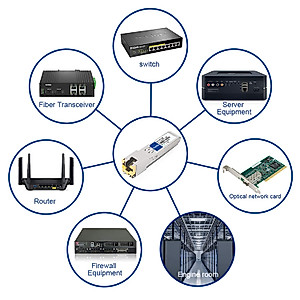 FLYPROFiber- 10/100/1000Base-T Copper SFP, Auto-Negotiation SFP to RJ45 Mini-GBIC Transceiver for Cisco GLC-T/SFP-GE-T/GLC-TA, Mikrotik S-RJ01, Netgear, Ubiquiti, Supermicro, Linksys, Up to 100M