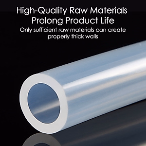 Clear Silicone Hose, FULL JADE 3/8" ID x 1/2" OD Flexible Pure Silicone Hose Tube High Temperature Heat Resistant Food Grade Elastic Rubber Tubing(10 Ft)