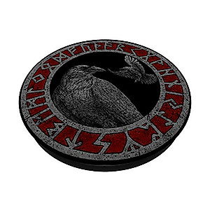 Viking Norse Mythology Vegvisir Runes Odin's Huginn & Muninn PopSockets Swappable PopGrip
