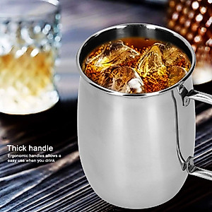 Yosoo 1000ml Stainless Steel Wine Bar Beer Mug,Water Cup with Handle, Portable Coffee Cup Drinkware,Large Capacity Beer Bar Supplies