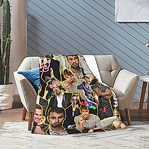 Blanket Theo James Soft and Comfortable Warm Fleece Blanket for Sofa,Office Bed car Camp Couch Cozy Plush Throw Blankets Beach Blankets