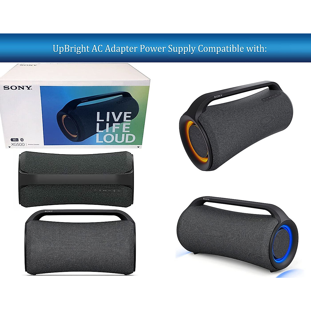 UpBright 20V AC/DC Adapter Compatible with Sony SRS-XG500 XG500 SRSXG500 X-Series MEGA BASS IP66 Live Life Loud Bluetooth Portable Party Speaker AC-E2040U ACE2040U 20VDC Power Supply Battery Charger
