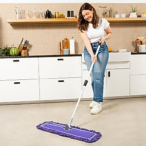 Tidy Tools 36 Inch Purple Dust Mop with Extendable Handle and 36 Inch Purple Dust Mop Refill Bundle - 2 Mop Sets and 4 Refills